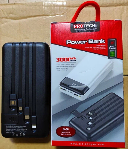 Мощный универсальный Павербанк 30000 мАчас для зарядки 5 устройств одновременно PROTECH В-06 ...