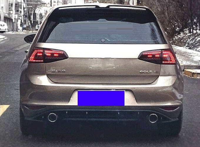 Накладка заднего бампера Volkswagen Golf 7 версия GTI (2016-2019) (ID ...