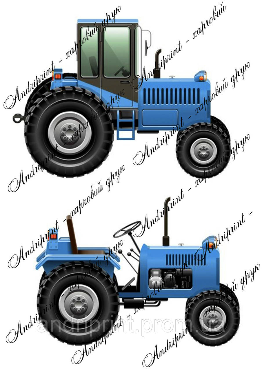 Съедобная Картинка ТРАКТОР КОМБАЙН ЭСКАВАТОР Сахарная и Вафельная Картинка А4 — Купить