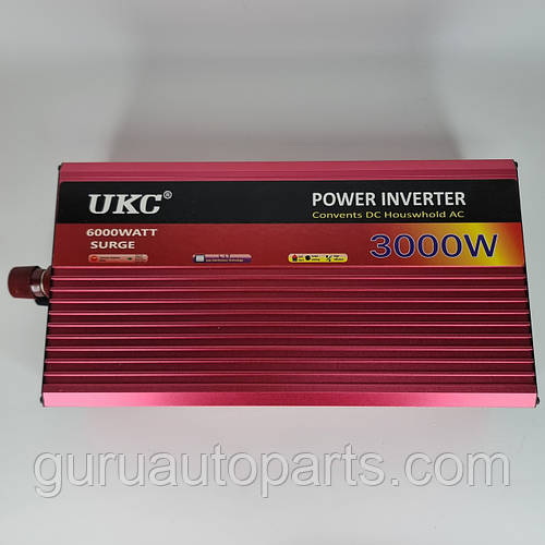 UKC Инвертор 12-220, преобразователь напряжения 12V - 220V 3000W, power inverter с функцией ...