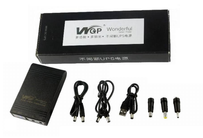 WGP Mini UPS, ИБП, 10000 мАч ,5В, 9В, 12В, 2хDC-DC, Безпроводная ...