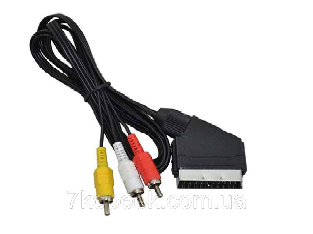 Кабель Тюльпан Scart (скарт) - 3RCA 1,5м ТМ КИТАЙ — Купить Недорого на ...
