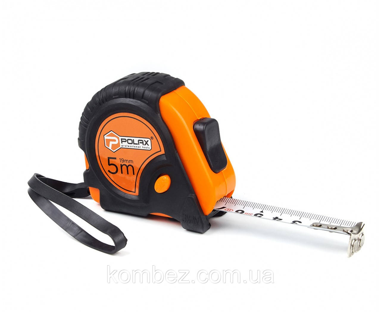 Рулетка 5 м х 19 мм с фиксатороми, с магнитом Полакс, цена 121.35 грн ...