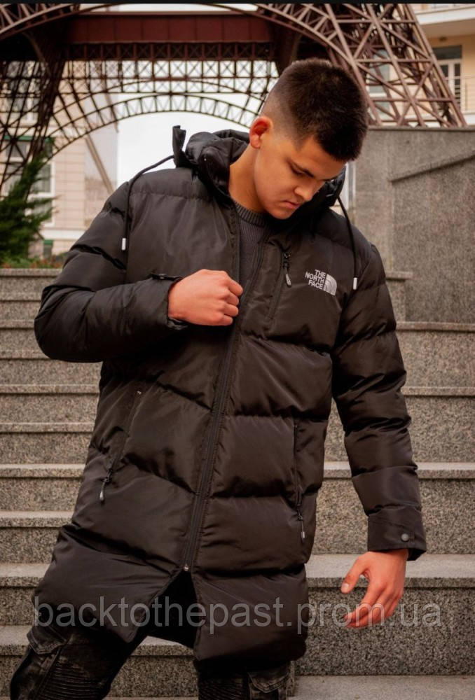 Подовжений Пуховик TNF у Класичному Чорному — Купить Недорого на Bigl ...