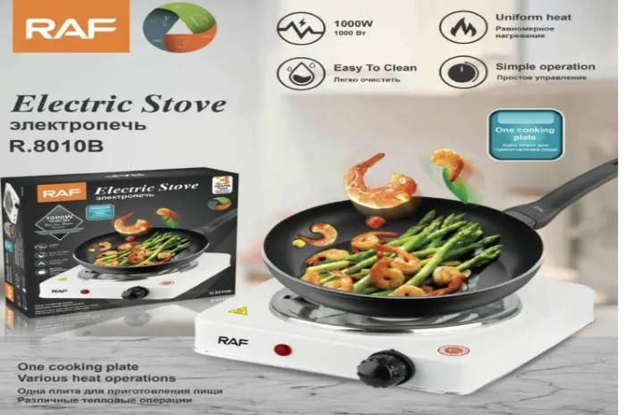 Купить Электроплита одноконфорочная спиральная RAF 8010B, цена 896 ₴ — Prom.ua (ID#1728975956)