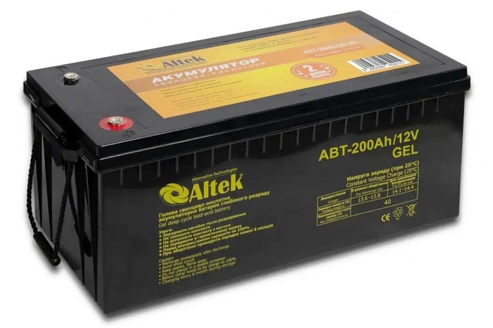 Гелевий акумулятор ALTEK ABT 200 GEL 2В/200 Аh (для ДБЖ, інвертора ...