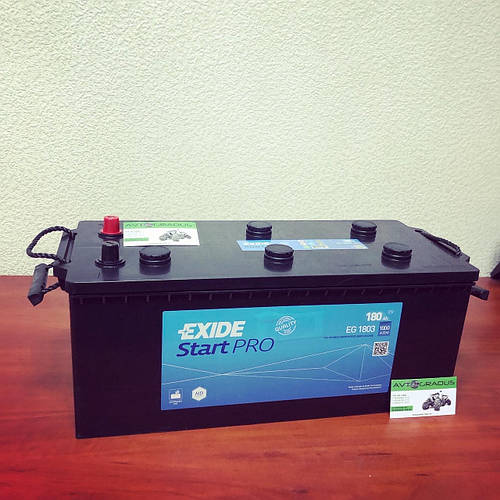 Аккумулятор 180Ah-12v Exide Start PRO (513х223х223),обратная полярность ...