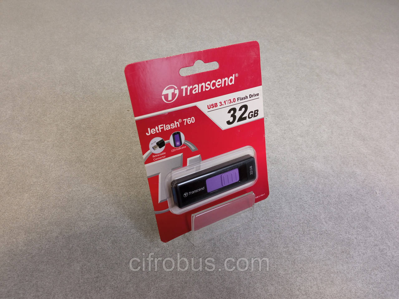 Карта Флэш Памяти Б/У USB 3.1 Flash 32GB Transcend JetFlash 760 ...