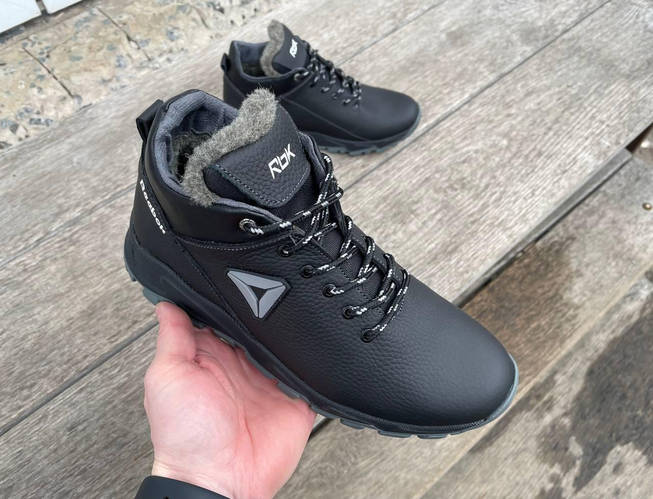 Купить Мужские зимние кроссовки из натуральной кожи Reebok внутри ...