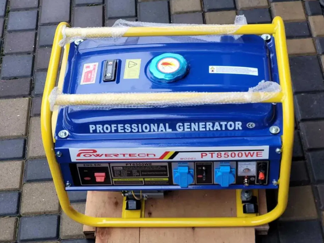 Генератор бензиновый однофазный 3 Kw Powertech PT8500WE, Бензогенератор, электростанция повертех ...
