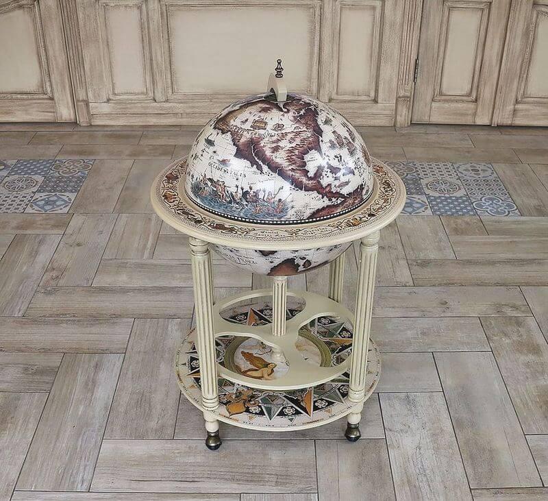 Глобус мини бар напольный слоновая кость сфера 45 см. 480593, цена 10583 ₴: купить на Prom.ua ...