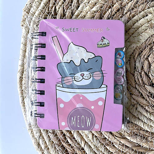 Купить Блокнот на пружине с разделителями Котик 12*9 см, цена 50 ₴ — Prom.ua (ID#1729674317)