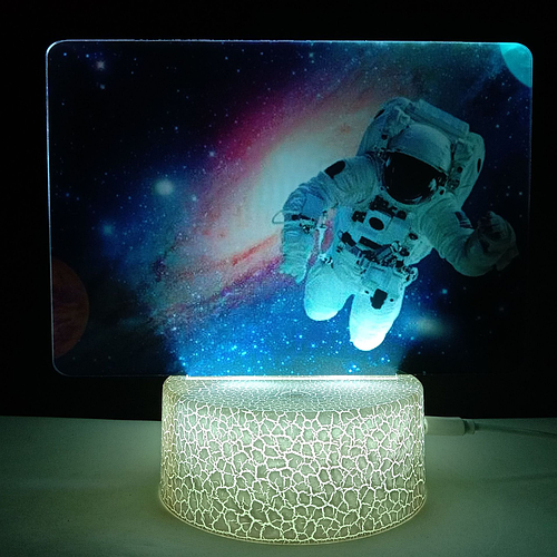 Нічник Космонавт у дитячу світильник у вітальню лід лампа Id 1729797760 ціна 275 ₴ купити