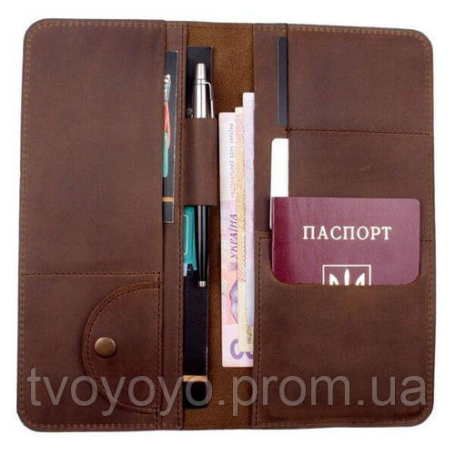 Шкіряний органайзер для документів Коричневий Нубук ХР59610 Tv КОД 186919 ціна 649 98 грн