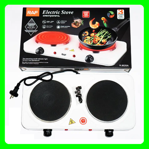 Купить Плита электрическая дисковая 2-х комфорочная 2 кВт RAF-8020A, цена 790 ₴ — Prom.ua (ID ...