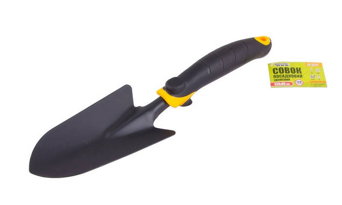Совок посадочный MASTERTOOL зауженный с пластиковой ручкой и TPR покрытием 320х80 мм 14-6171 (ID ...