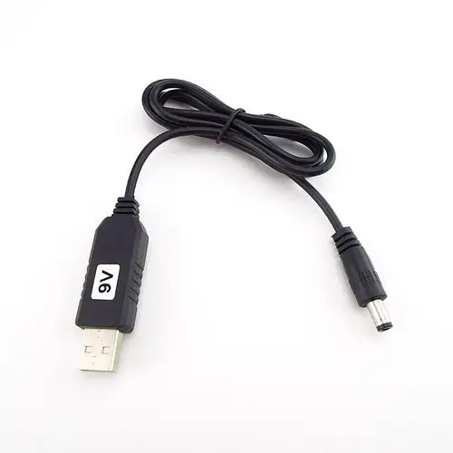 Кабель USB-DC для роутера 9V, питание от PowerBank, преобразователь 5V ...