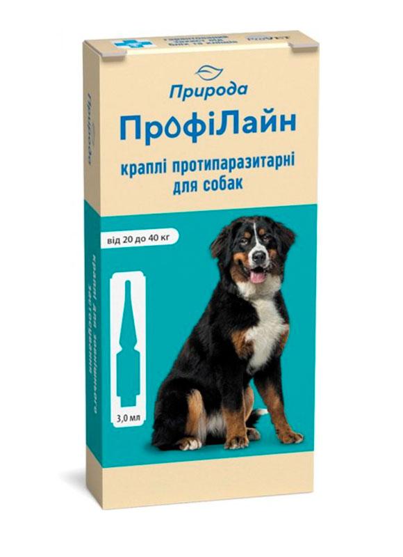 Купить Капли от блох и клещей Природа ПрофиЛайн для собак от 20 до 40 ...