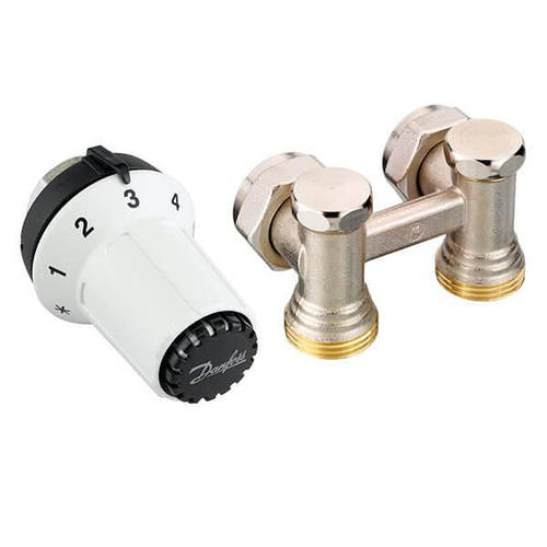 Купить Комплект термостатический угловой Danfoss RAS-CK+RLV-KS 1/2 (013G5276), цена 1192.25 ...