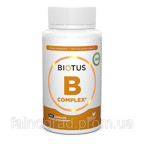 B-комплекс B-complex Biotus 100 капсул, 7586679 496 (ID#2503267976), ціна: 327 ₴, купити на Prom.ua