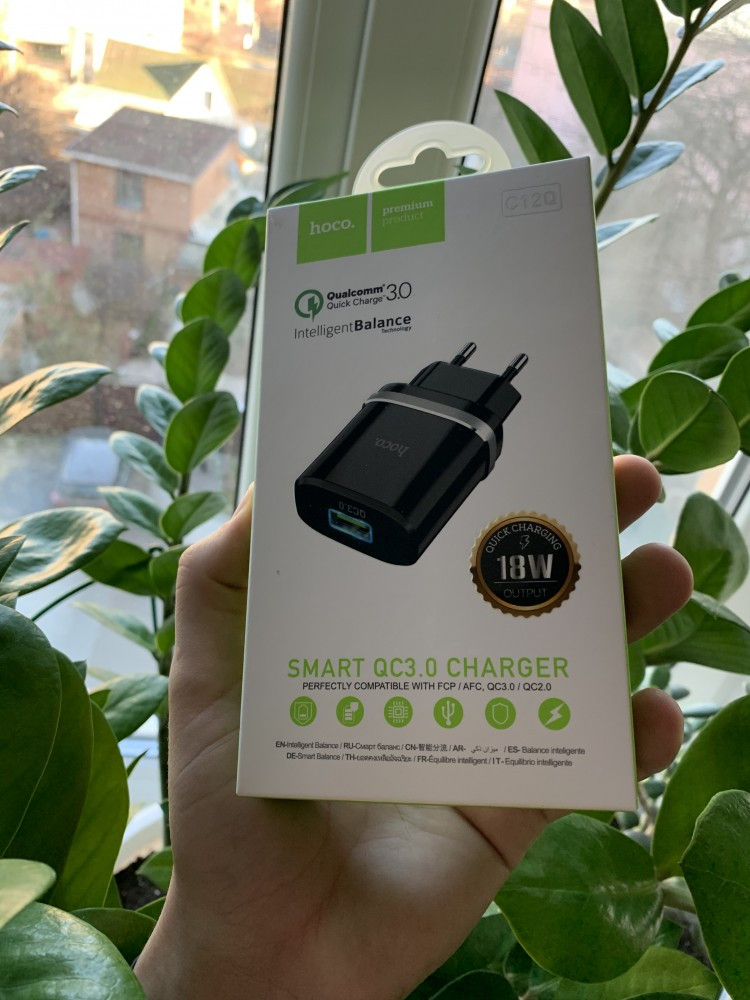 Сетевое Зарядное Устройство для Телефона с Быстрой Зарядкой QC 3.0 HOCO ...