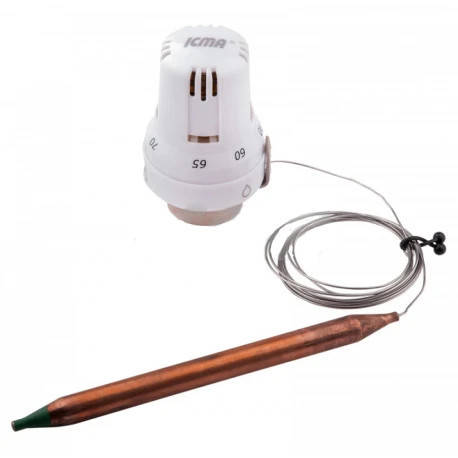 Купити Термоголовка ICMA M30 x1.5 з виносним датчиком 60-90 ° С (997) під штуцер 212, ціна 1009 ...