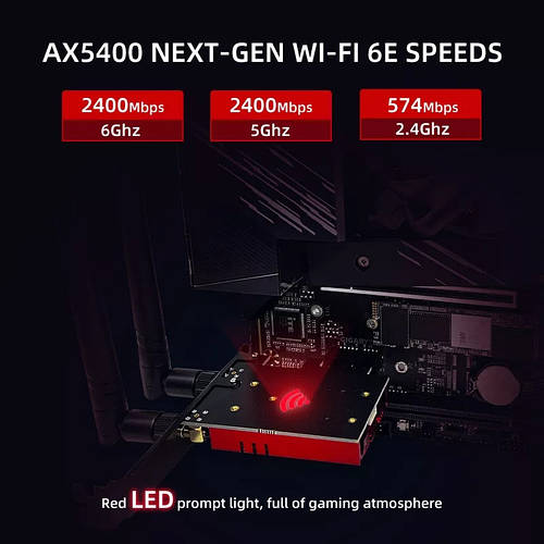 Купити SYONCON Intel AX210 PCI-E Мережева карта 5374Mbps WiFi 6E AX ...