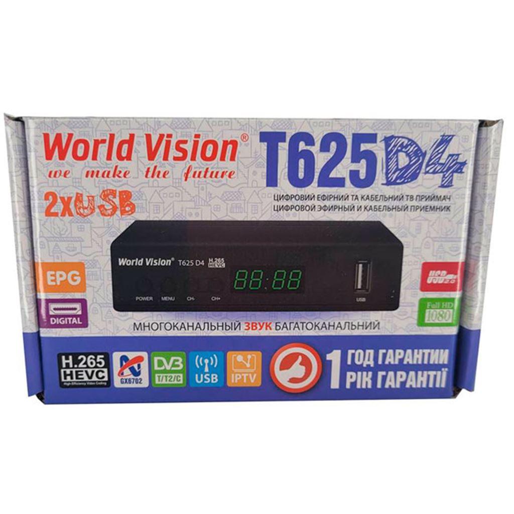 Т2 Ресивер Тюнер Т2 World Vision T625 D4+IPTV METALL — Купить Недорого ...
