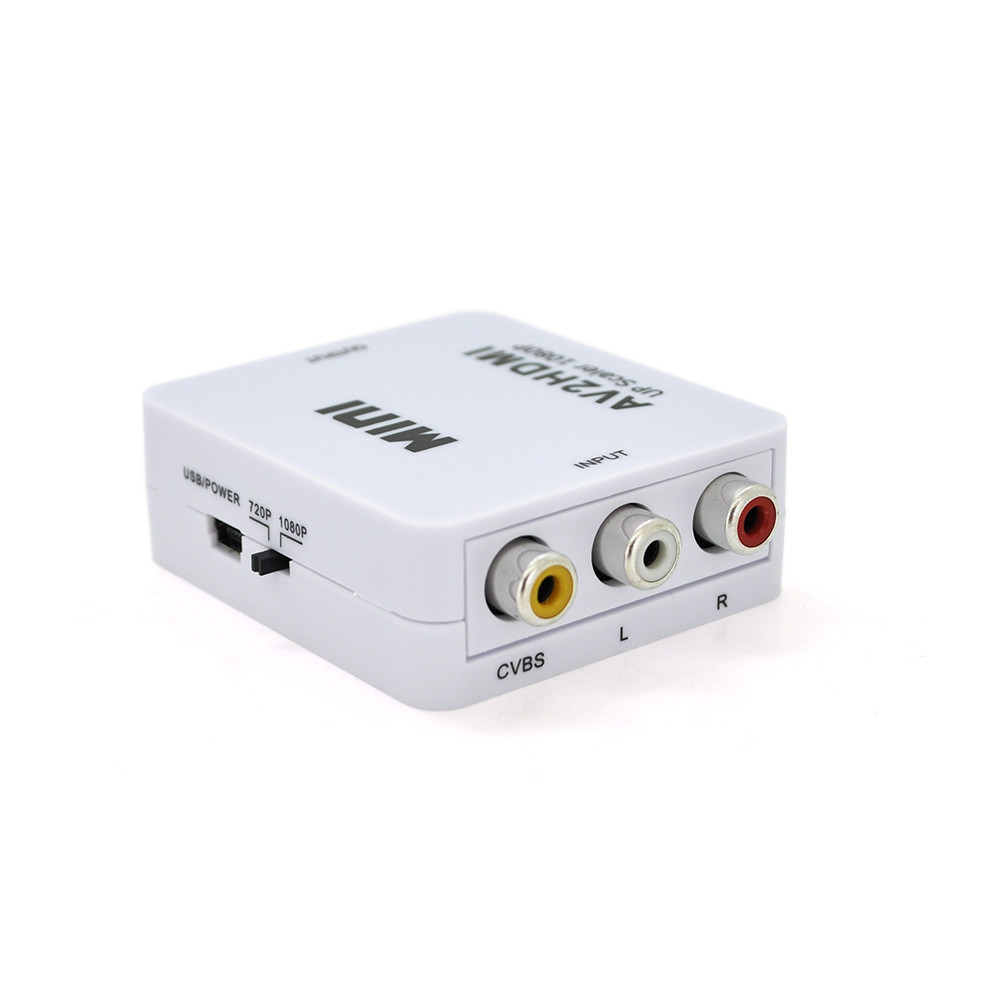 Конвертер Mini, AV To HDMI, ВХІД 3RCA (мама) на ВИХІД HDMI (мама), 720P ...