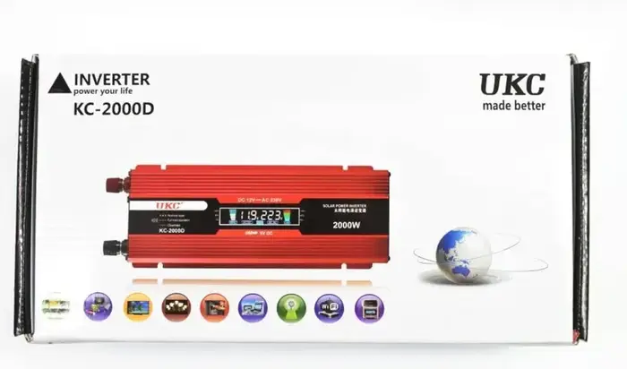 Перетворювач інвертор UKC 12v-220v 2000W із LCD дисплеєм, ціна 7992 грн — Prom.ua (ID#1731684656)
