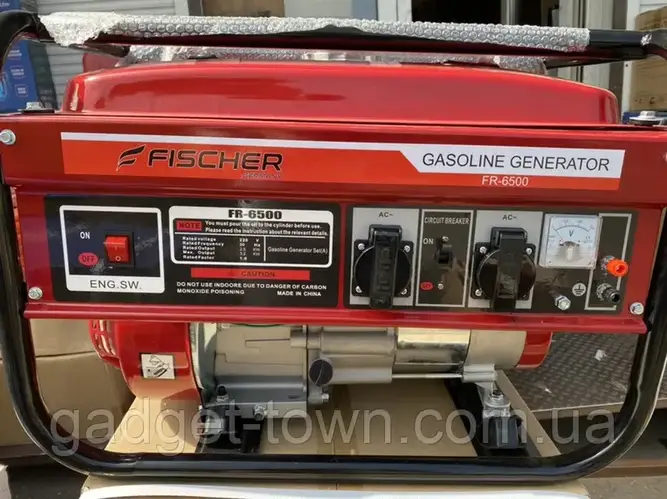Генератор бензиновий Fisher FS-6500 (3.2 КВт; однофазний), ціна 13999. ...