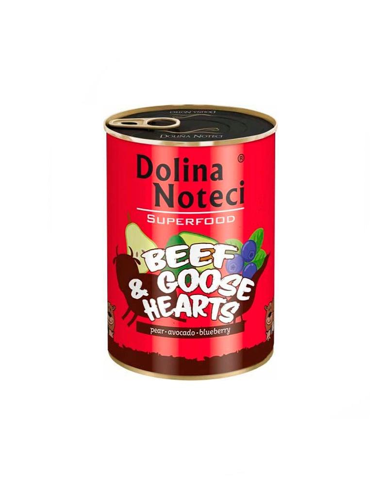 Dolina Noteci Superfood Beef And Goose Hearts с Говядиной и Гусиным ...