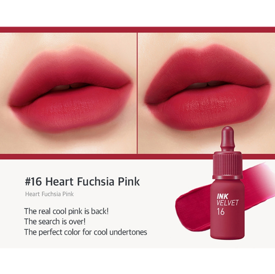 Купить Peripera Ink Velvet #16 Heart Fuchsia Pink, 4 g - Матовый тинт ...