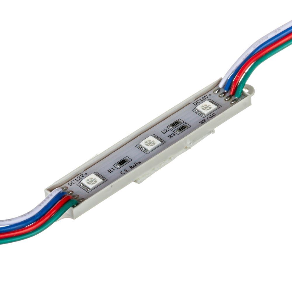 Светодиодный модуль RGB 12V 0,72W SMD5050 3LED IP65 (от 10 шт) (цена за ...