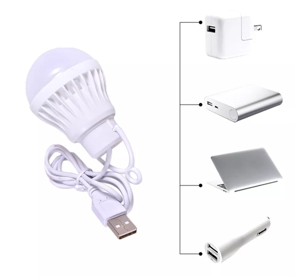 5Вольт 7Ватт Светодиодная лампа лента питание от usb павер банка ...
