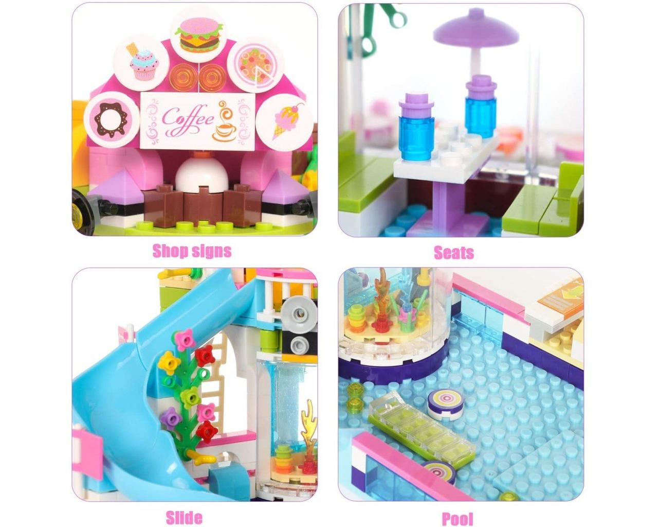 Купить Блочный конструктор типа лего для девочек Аквапарк JDLT Fashion Girls 9518, для детей от ...