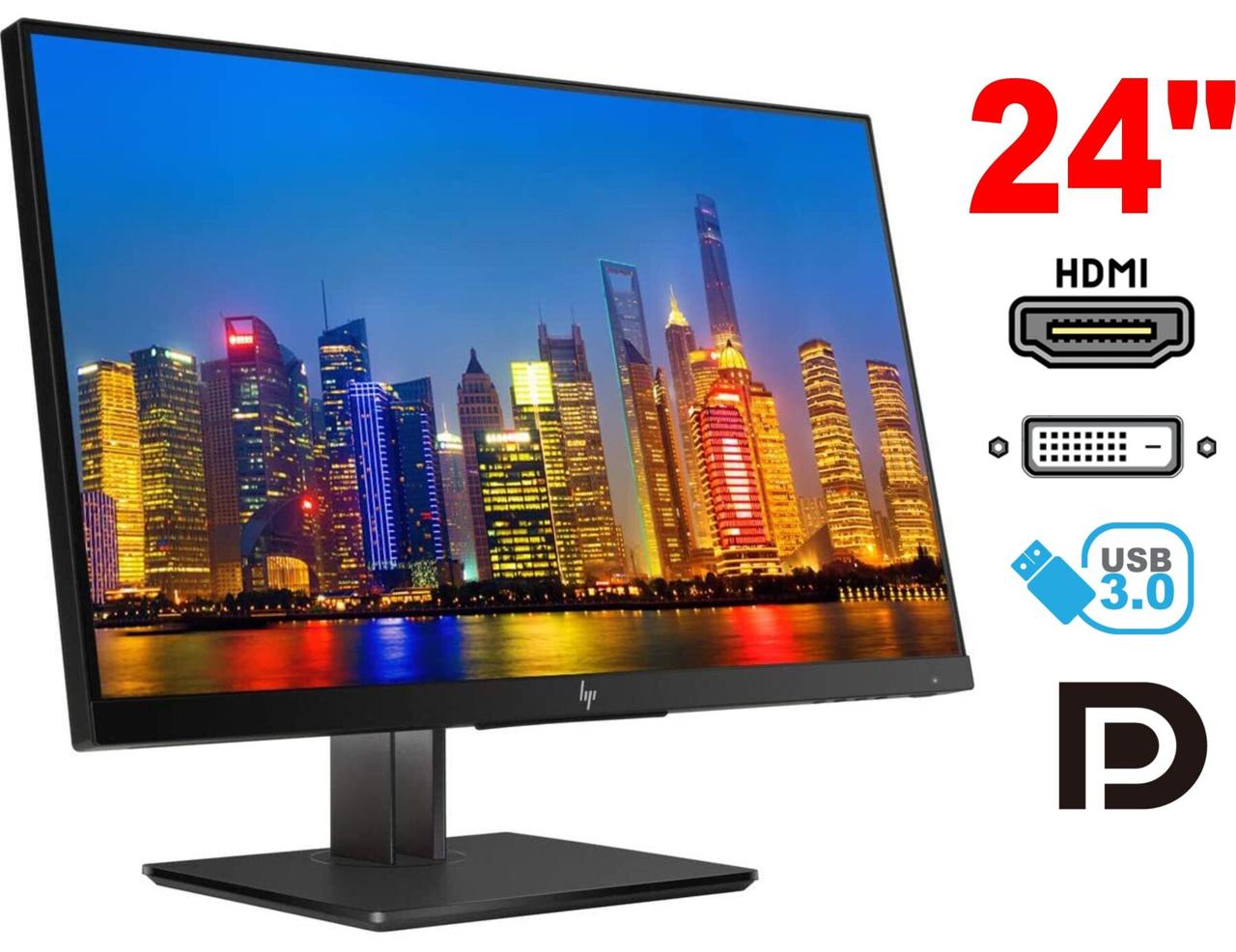 Монитор HP Z24nf / 24" (1920x1080) IPS / 2x DP, 1x miniDP, 1x HDMI, 4x ...