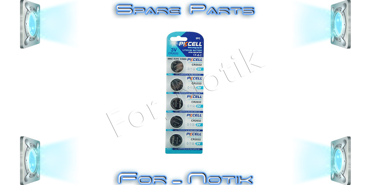 2032 Батарейка CR2032 PKCELL таблетка Літієво-марганцева 3V, (блістер 5 ...