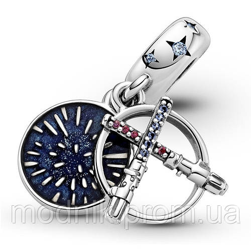 Серебряный Шарм-подвеска Pandora replika Световые мечи, из серии ...