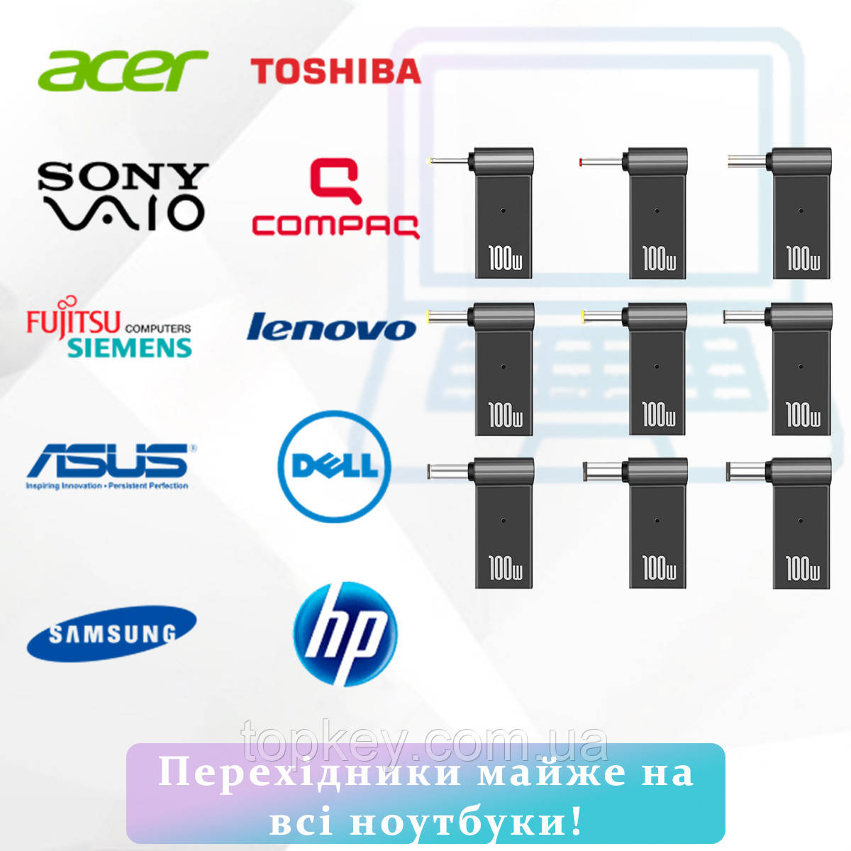 Переходник Usb C на Dc для зарядки ноутбука адаптер Usb Type C Dc