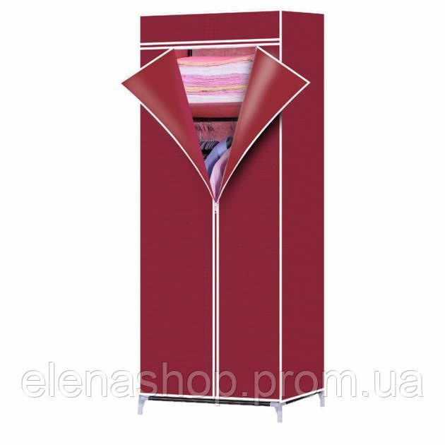 Складана Тканинна Шафа для Одягу Hcx 8864 Каркасна З Металевими Полицями 60 45 145 Бордо Es Кід