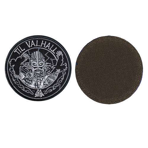 Купить Шеврон TIL Valhall на липучке, на черном, диаметр 8,5 см, цена ...