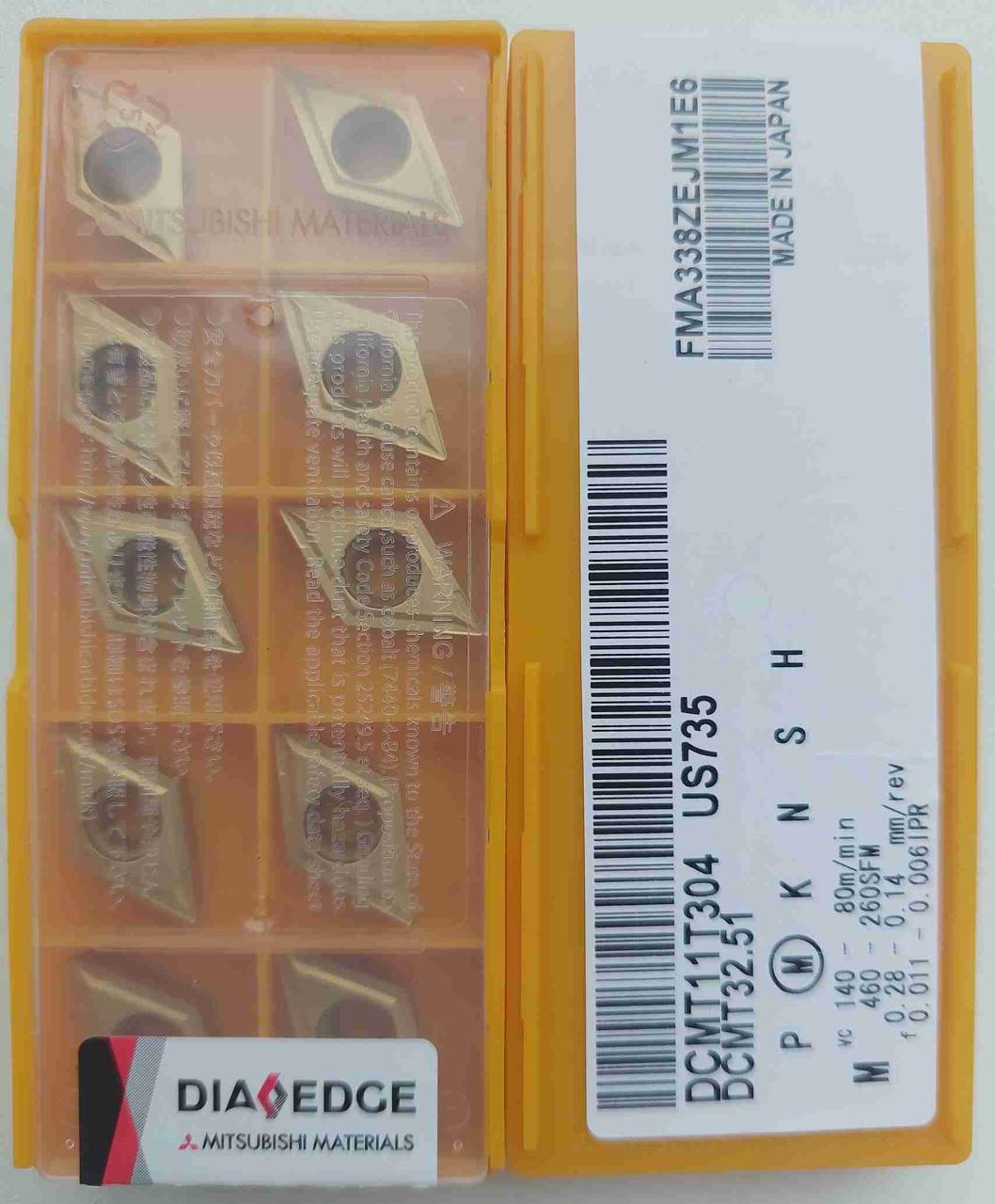 Купить Токарные пластины 10 шт MITSUBISHI DCMT11T304 US735 ромб для ...