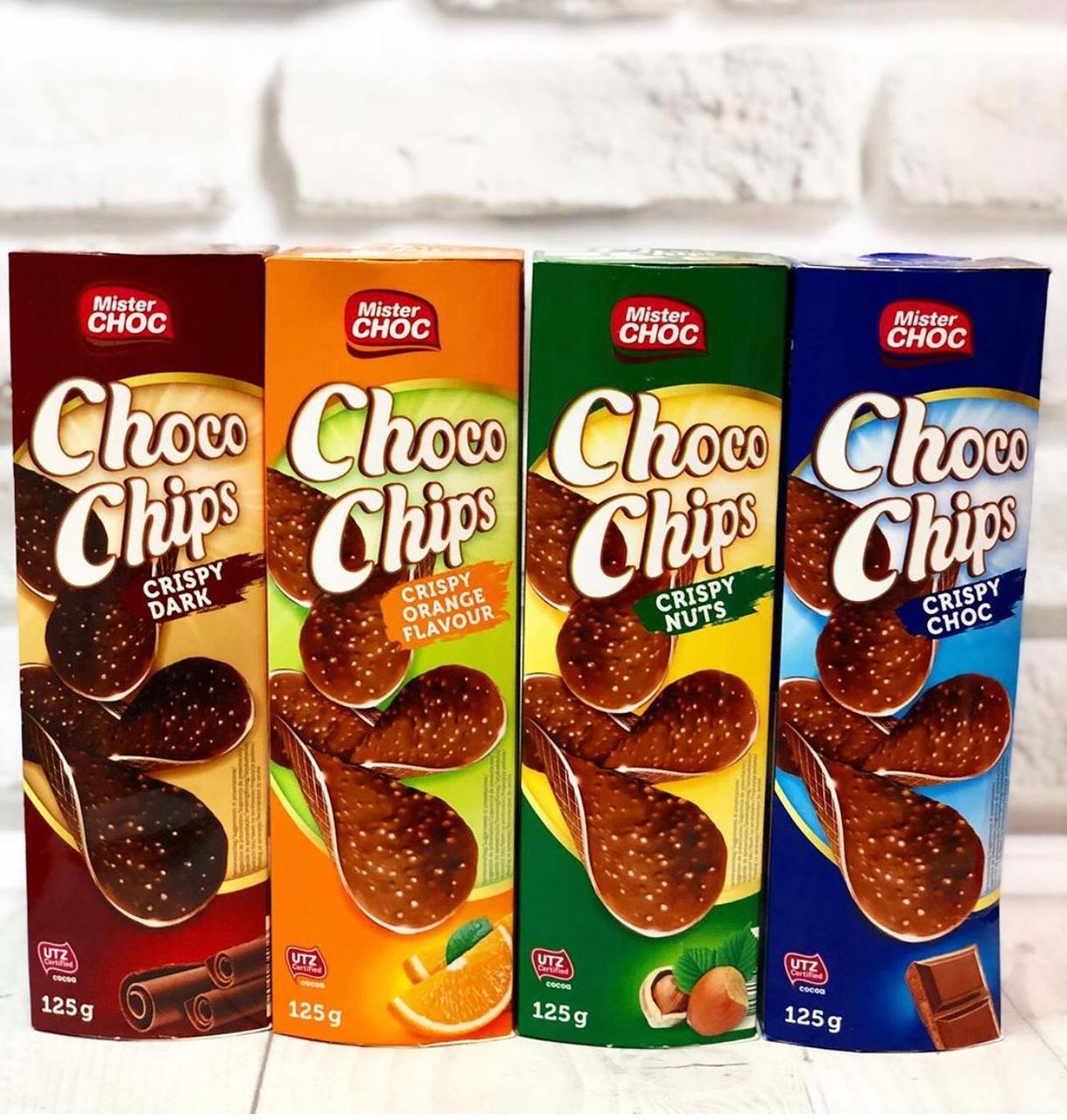Купити Чіпси Mister Choc Choco Chips в асортименті 125 g, ціна 130 ...