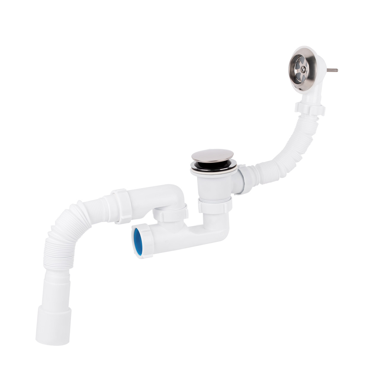 Сифон для ванны LIDZ WHI 6003 впуск 68мм Click-Clack гофрированный ...