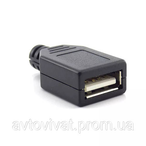Купить Коннектор USB Type A гнездо с кожухом ЮСБ мама разборное тип А ...