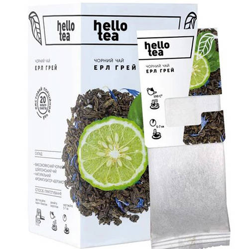 Купить Чай чорный Hello tea "Эрл Грэй", цена 69 ₴ — Prom.ua (ID#1732016011)