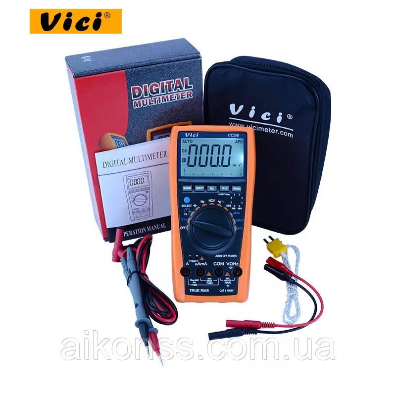 Цифровий мультиметр VICI VC99 автовибір, True RMS/NVC тест, підсвітка ...