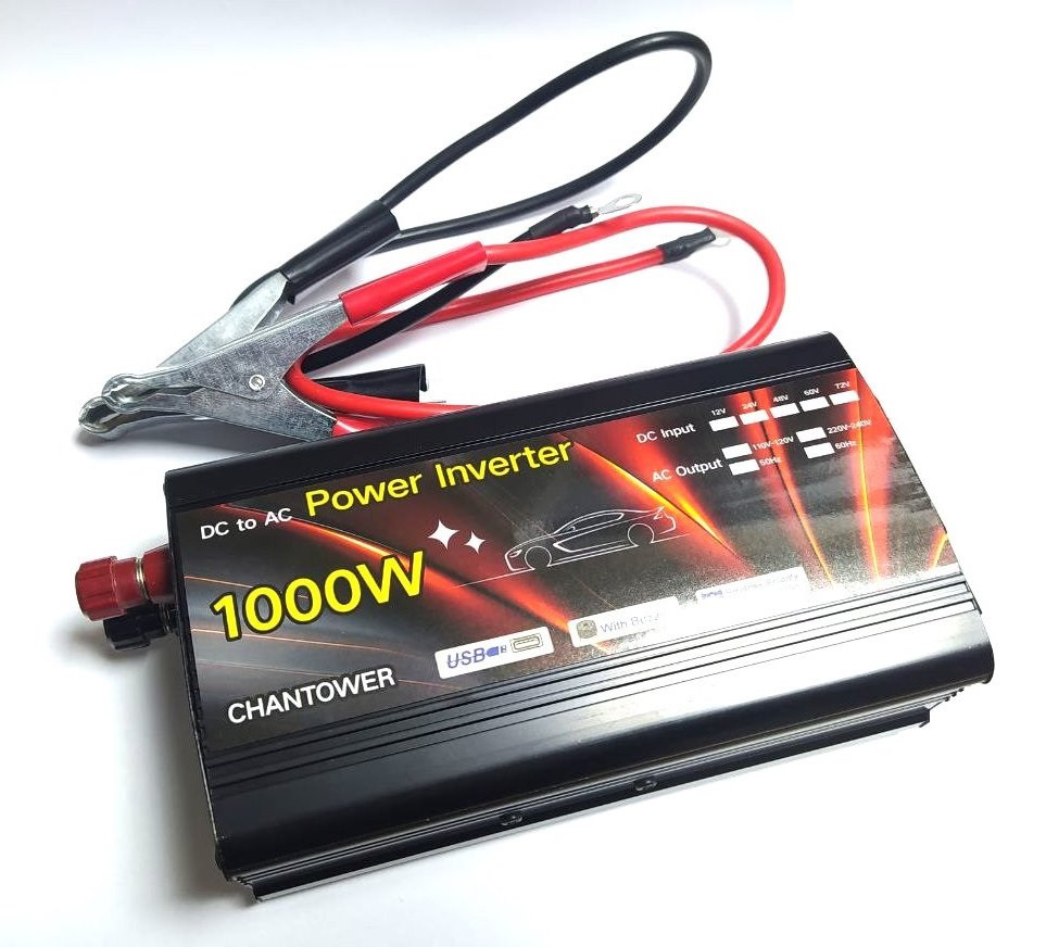 Інвертор з 12V в 220V 500W UP-1000W + USB з апроксимованою синусоїдою ...