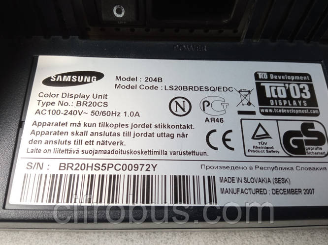 Купити Монітор Б/У Samsung SyncMaster 204B, ціна 720 грн - Prom.ua (ID ...